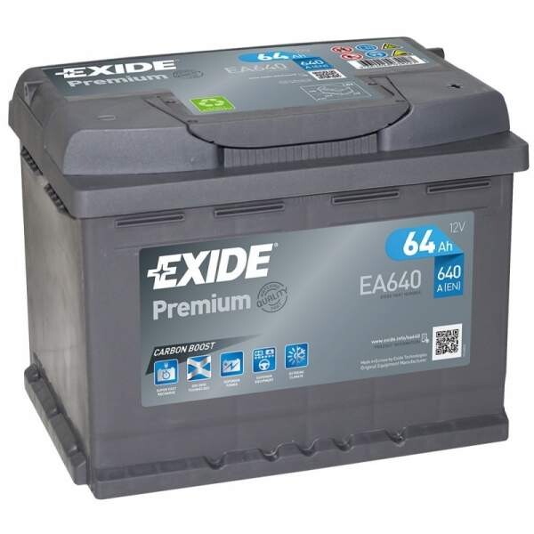 Aku Exide Premium EA640 64Ah 640A 242x175x190 -+ - Autokaubad24.ee